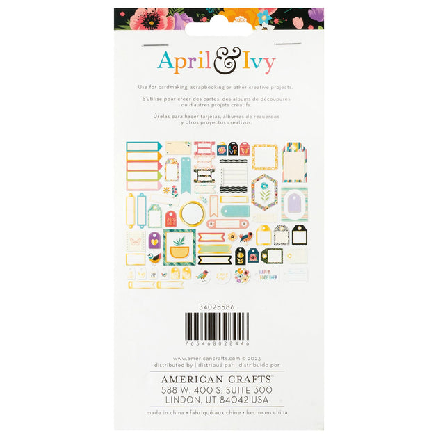AC April Ivy Ephemera Journaling (60 Piece) – Scrapbook CITY