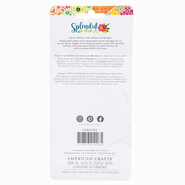 AC Paige Evans Splendid Acrylic Stamp 10 Pieces – Scrapbook CITY